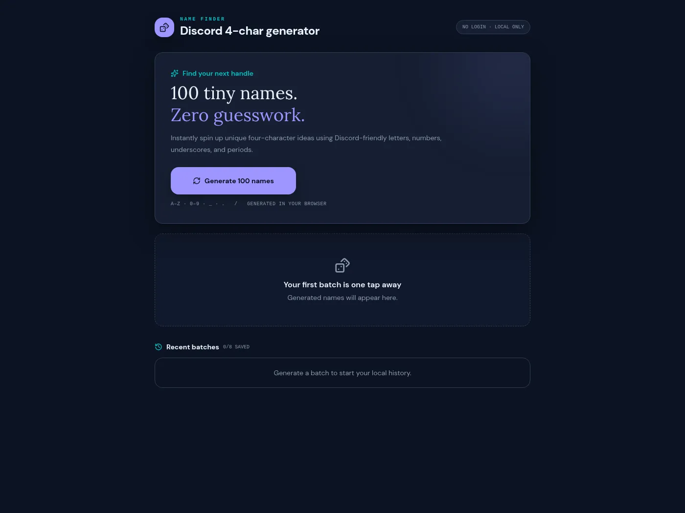 Discord Name Finder