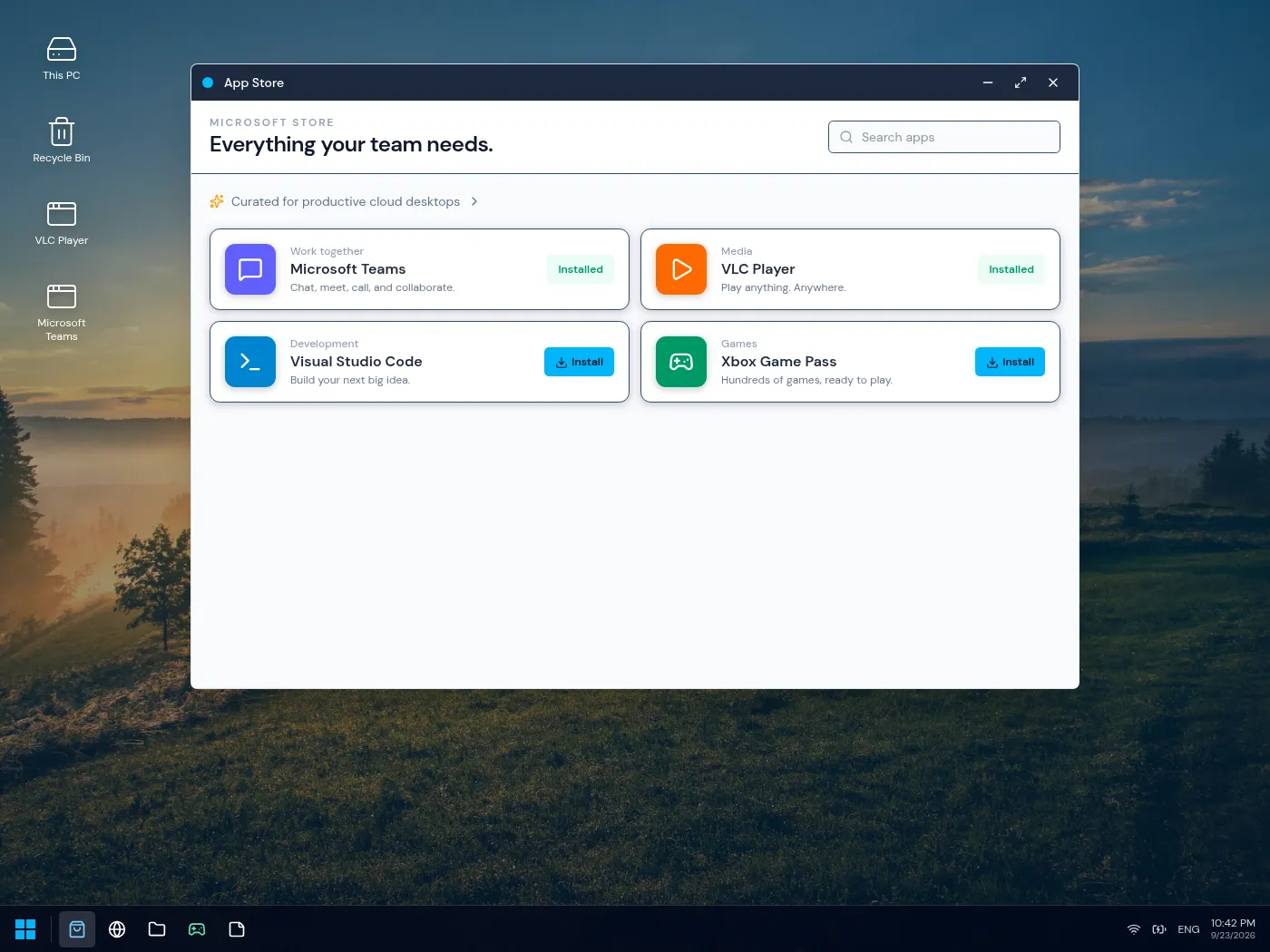 Win10 Cloud Desktop