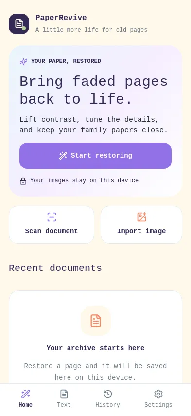 PaperRevive: AI Doc Restorer