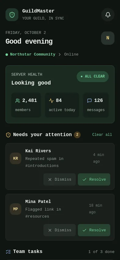 GuildMaster Bot