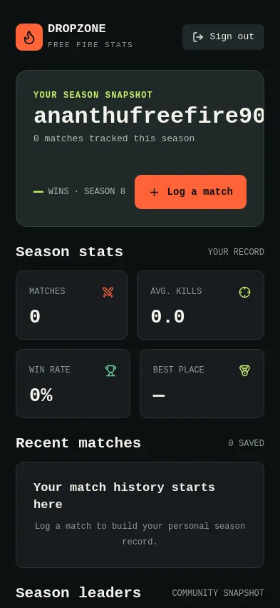 Freefire Stats Tracker