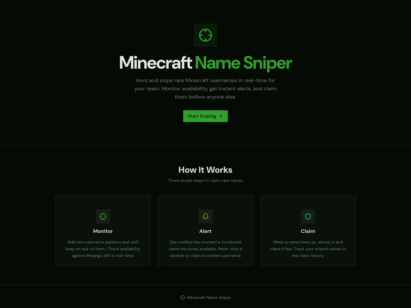 Minecraft Name Sniper