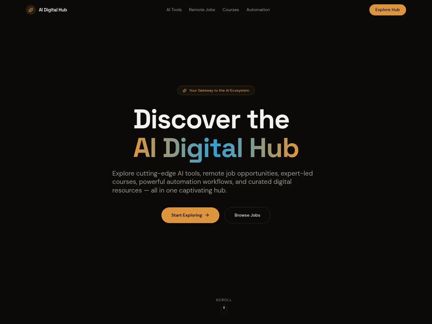 AI Digital Hub Landing