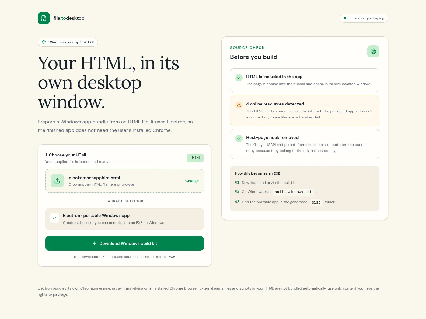 HTML to EXE Converter