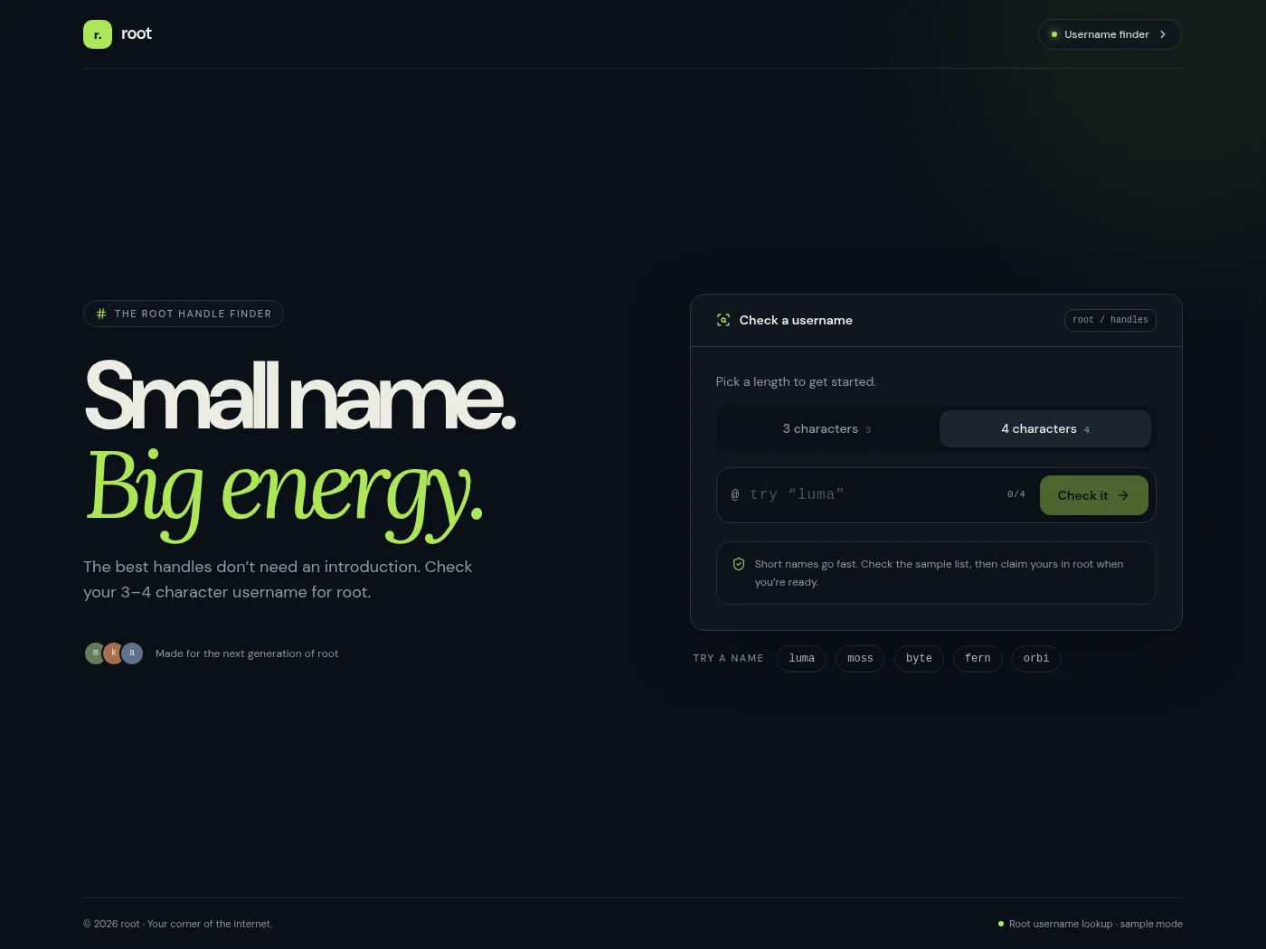 Root Username Checker