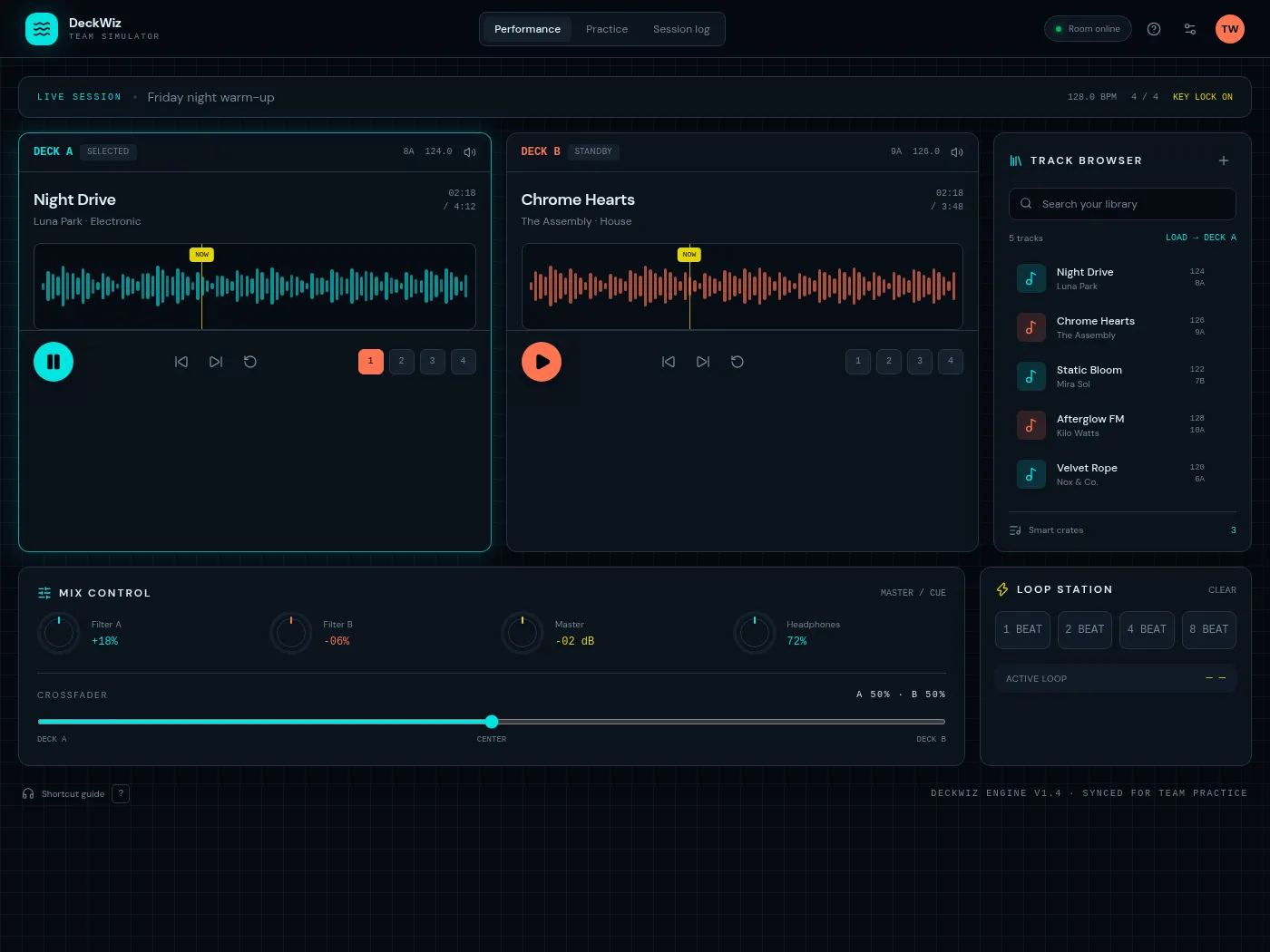 DeckWiz DJ Simulator