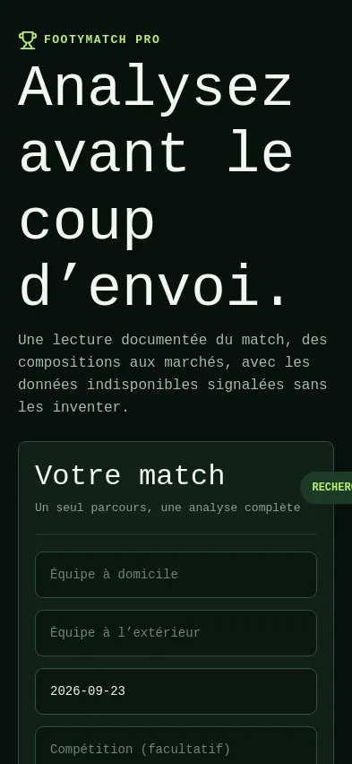 FootyMatch Pro Analyzer