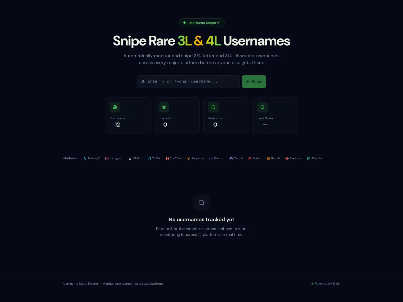 Username Snipe Master