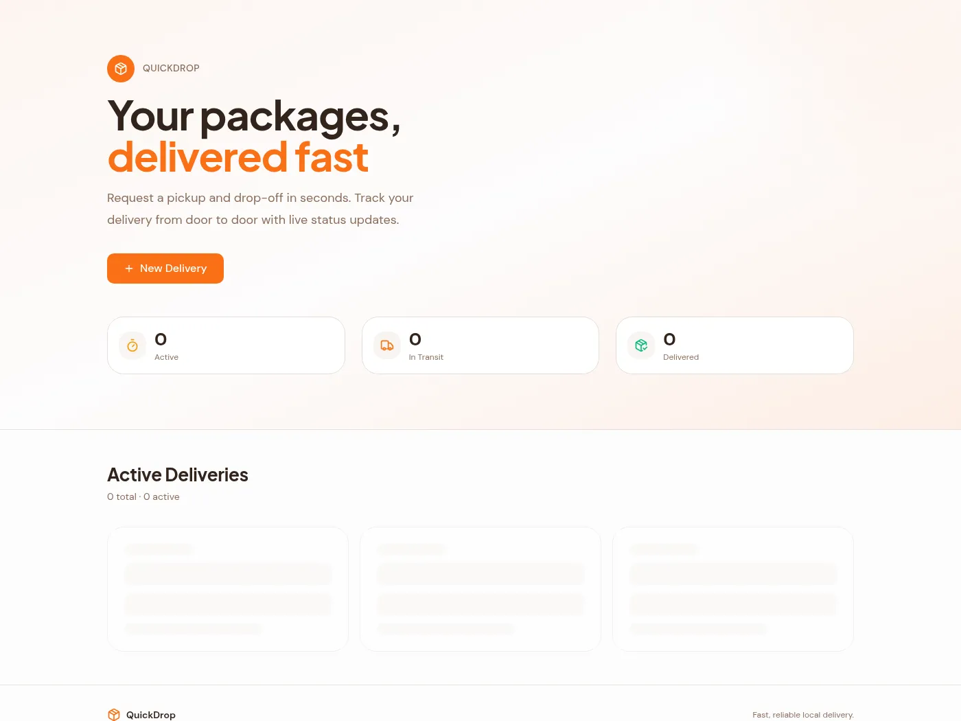 QuickDrop Delivery App