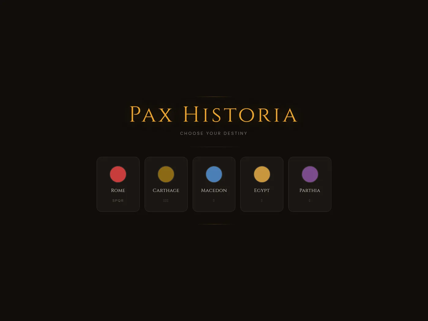 Pax Historia Web Clone