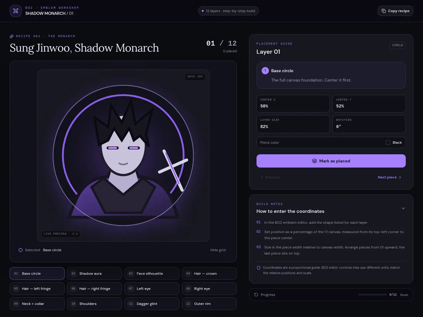 Solo Leveling Emblem Maker