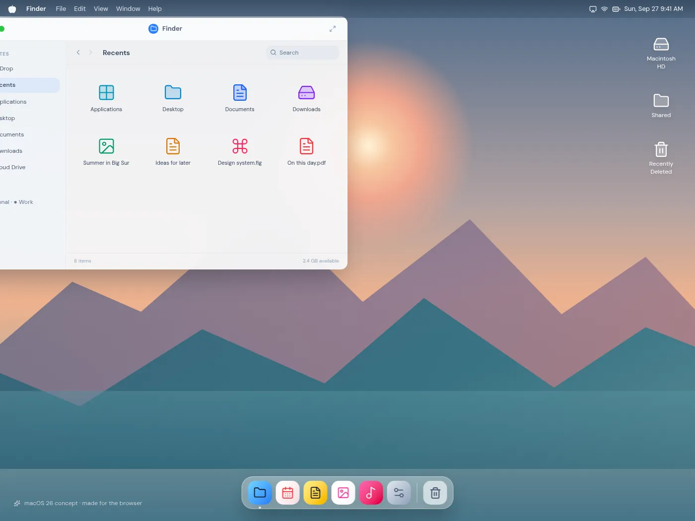 MacOS 26 Concept
