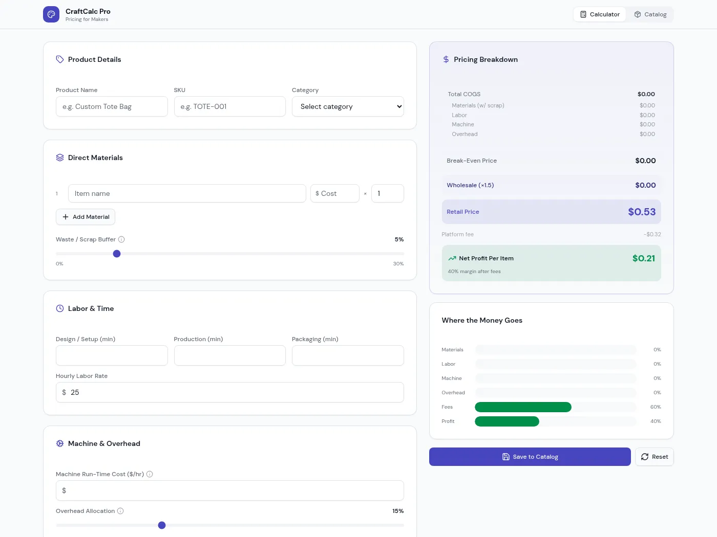 CraftCalc Pro