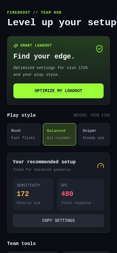 FireBoost Gamer Hub