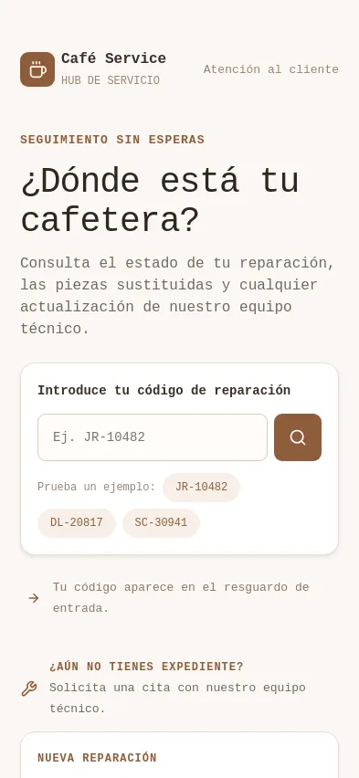 Café Service Hub