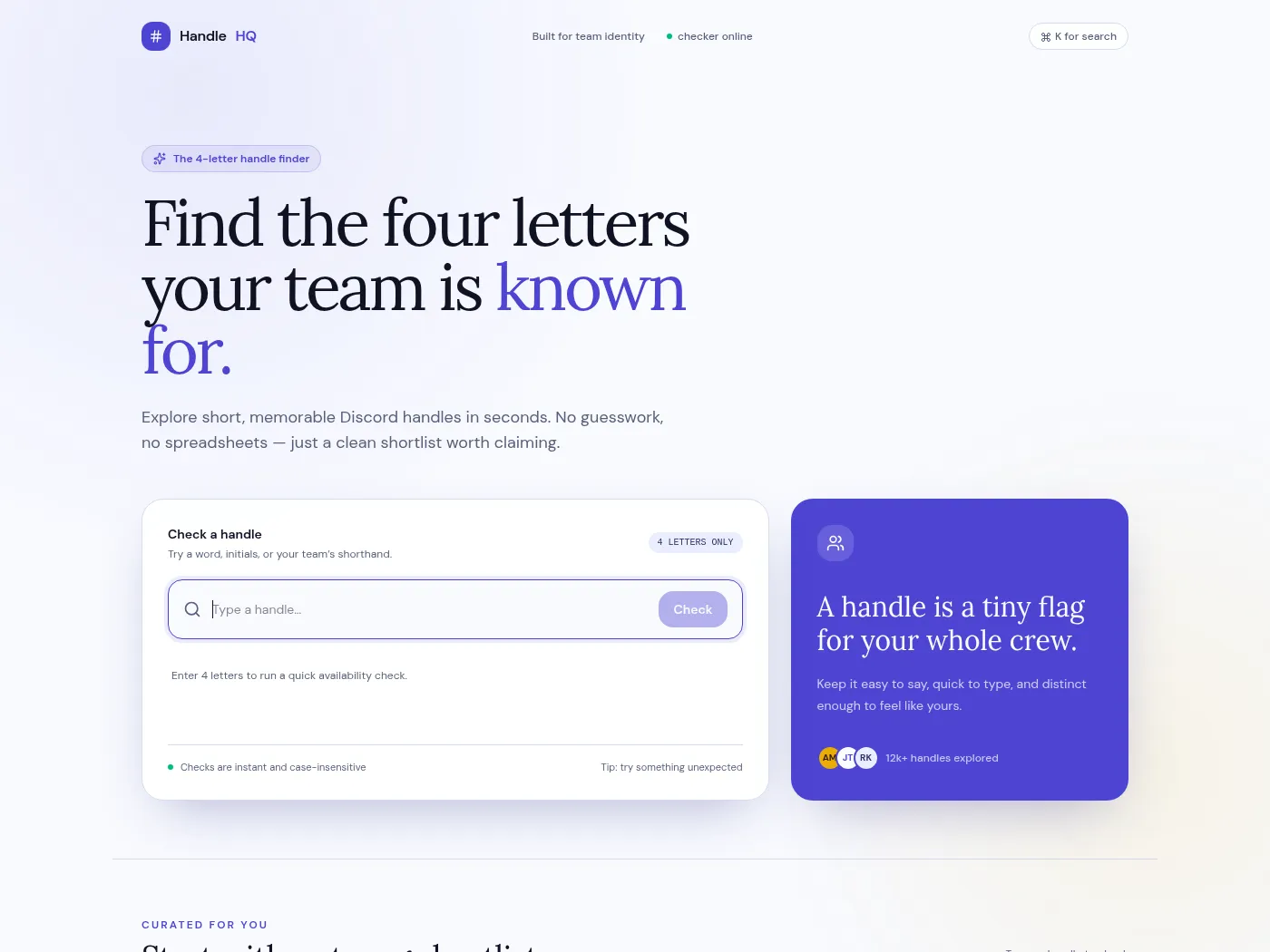 Discord Handle Finder