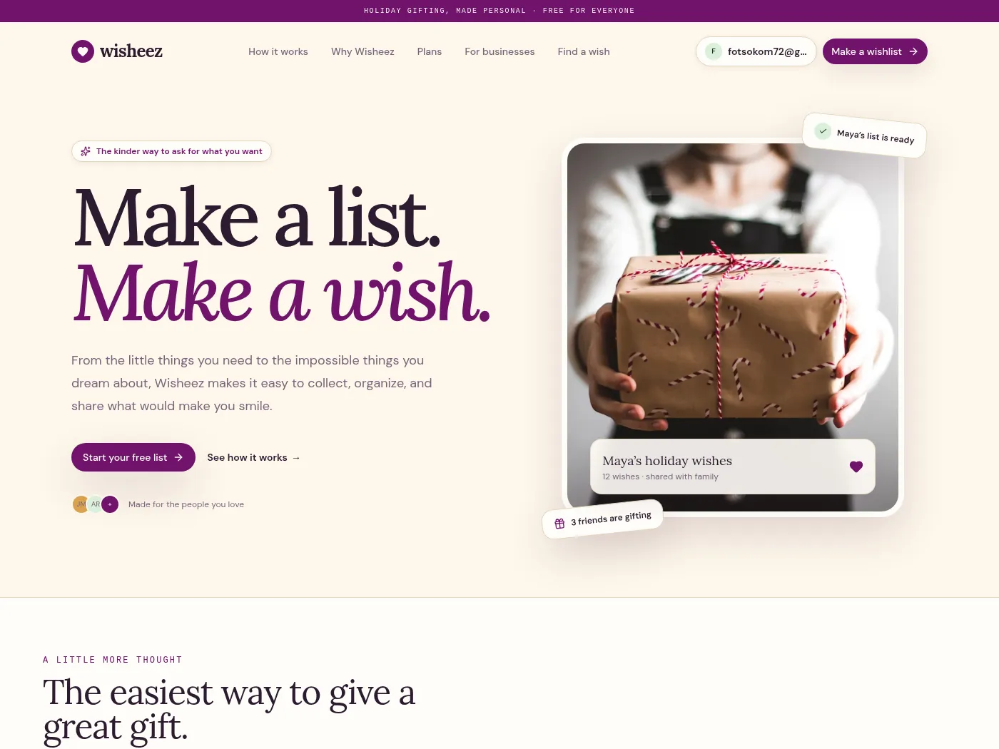 Wisheez Wishlist Platform