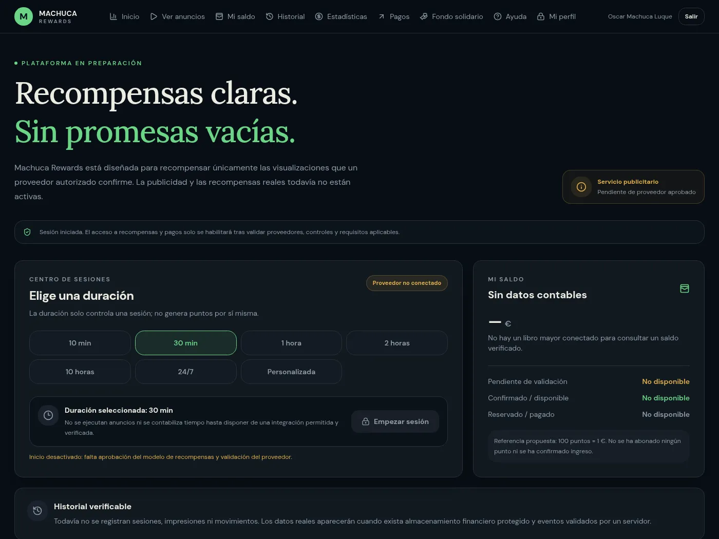 Machuca Rewards Platform