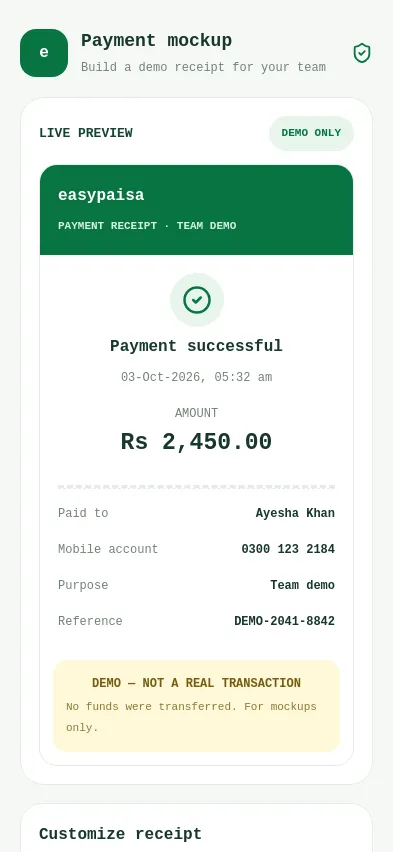 Easypaisa Screenshot Maker
