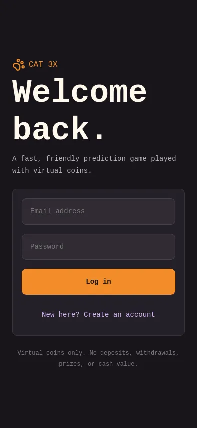 CAT 3X Prediction Game