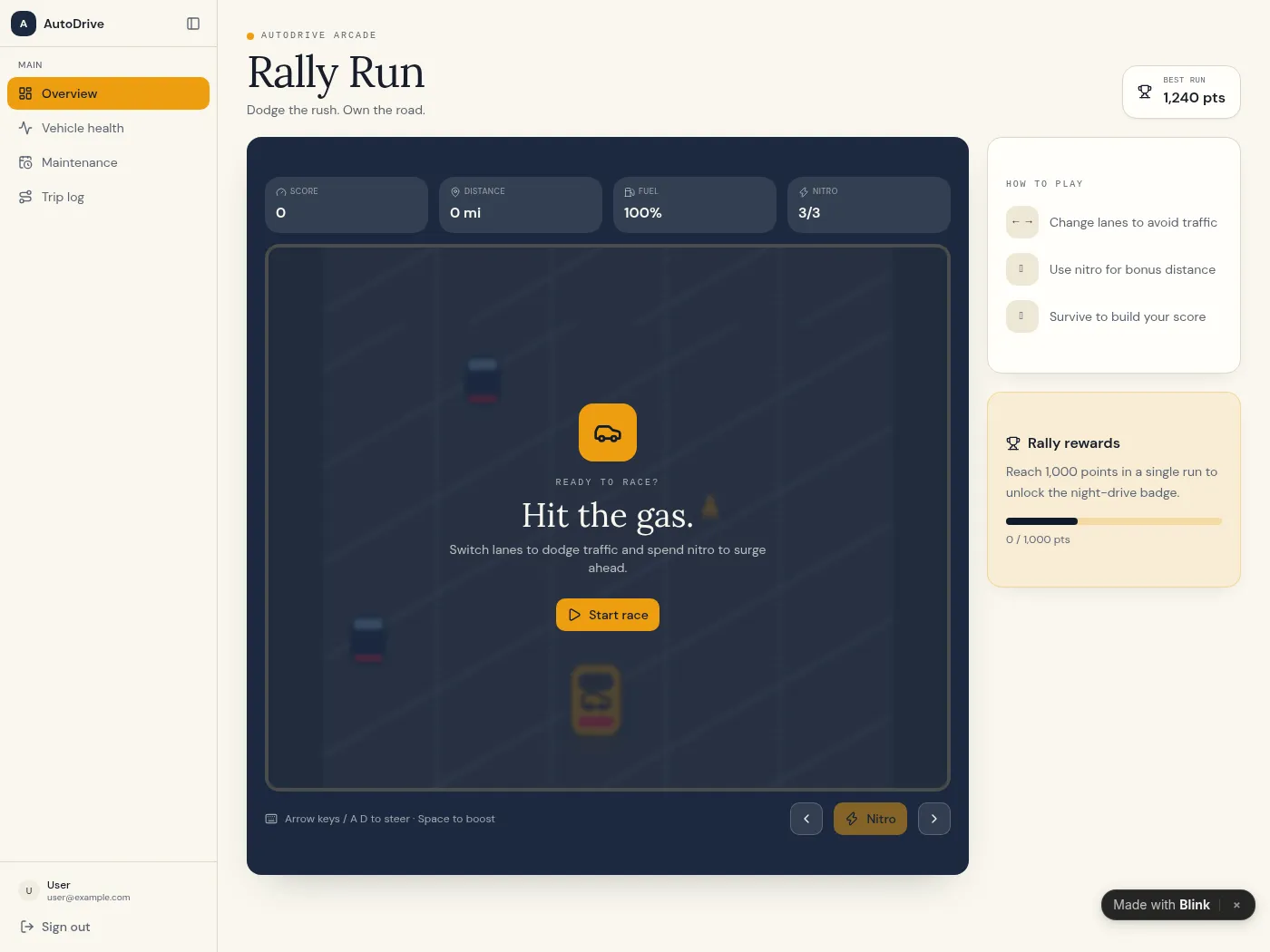 AutoDrive Dashboard