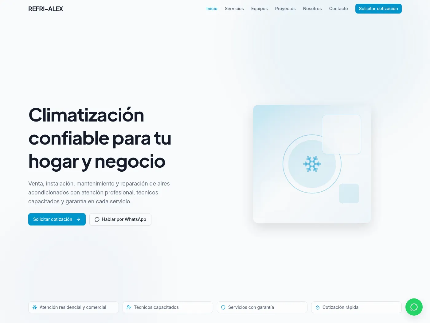 REFRI-ALEX Web Corporativa