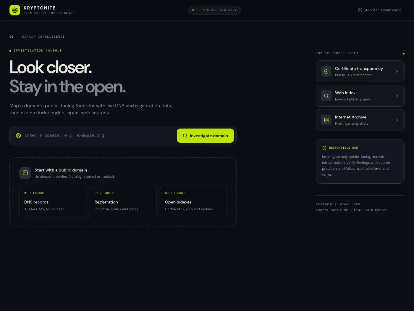 Kryptonite OSINT Toolkit