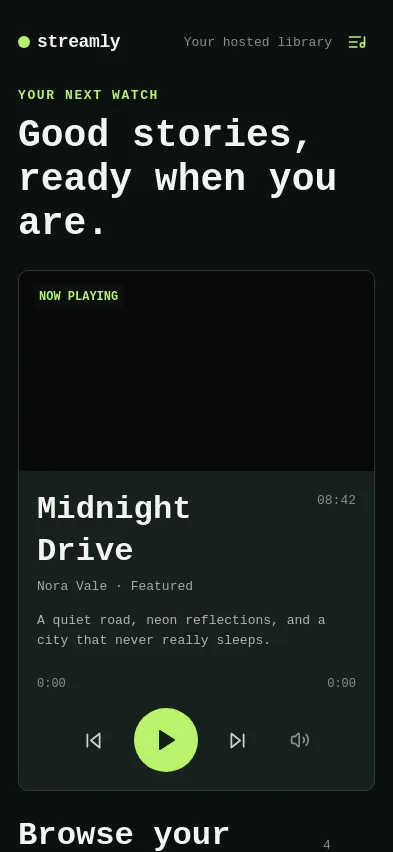 Streamly Player