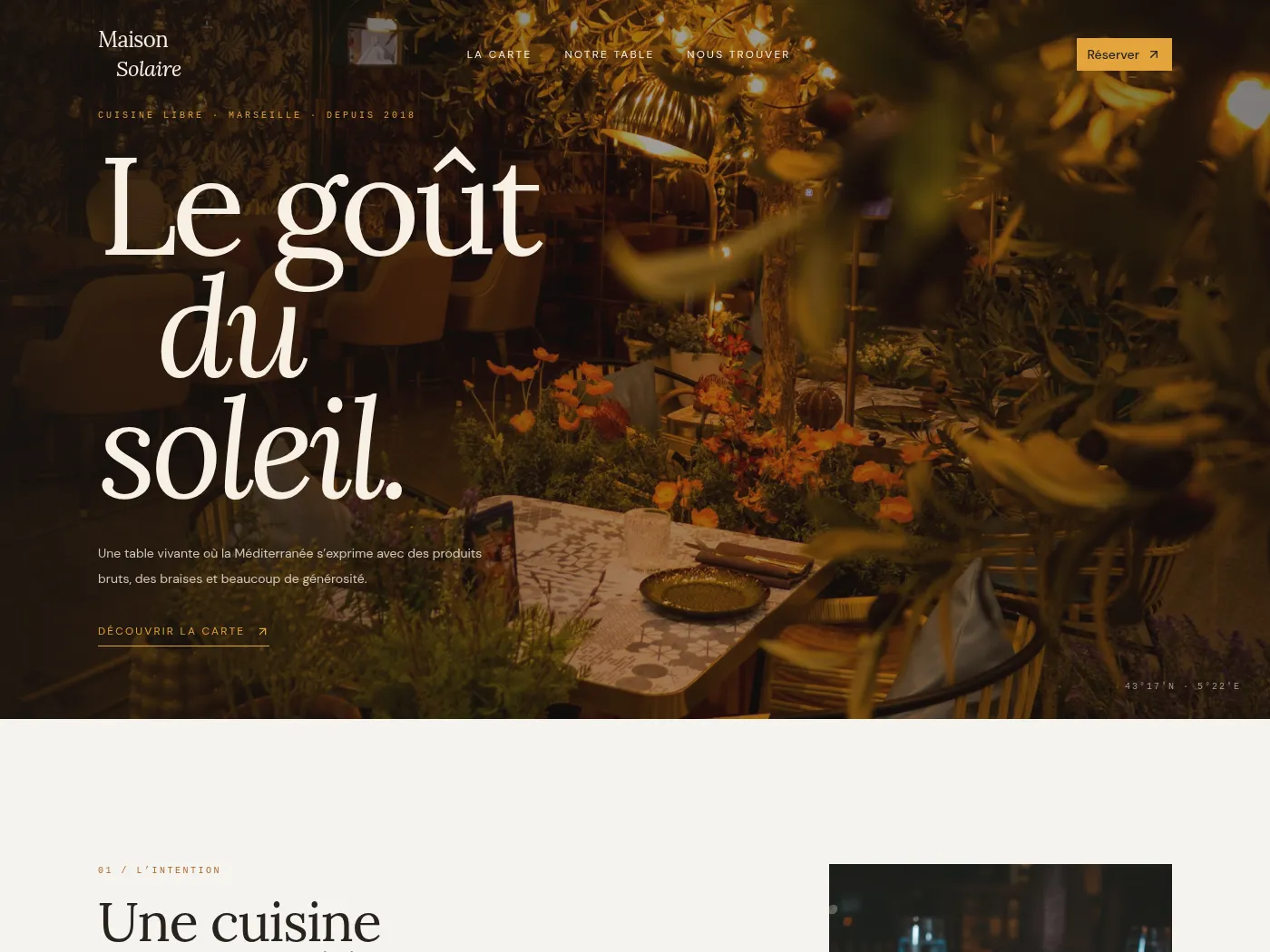 Gourmet Table Website