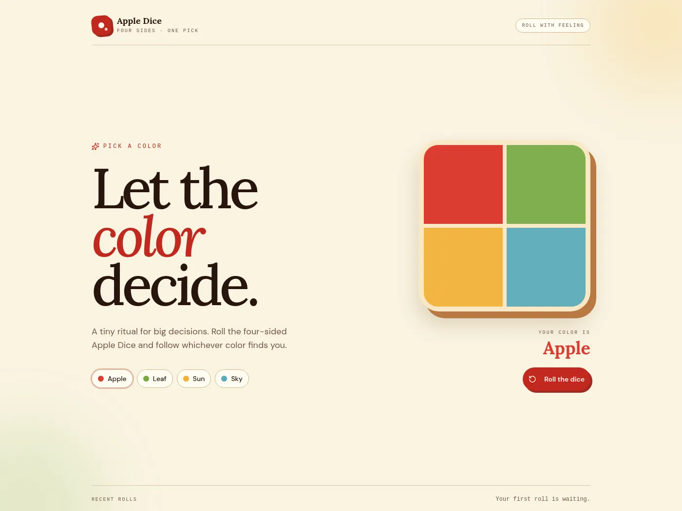 Apple Dice