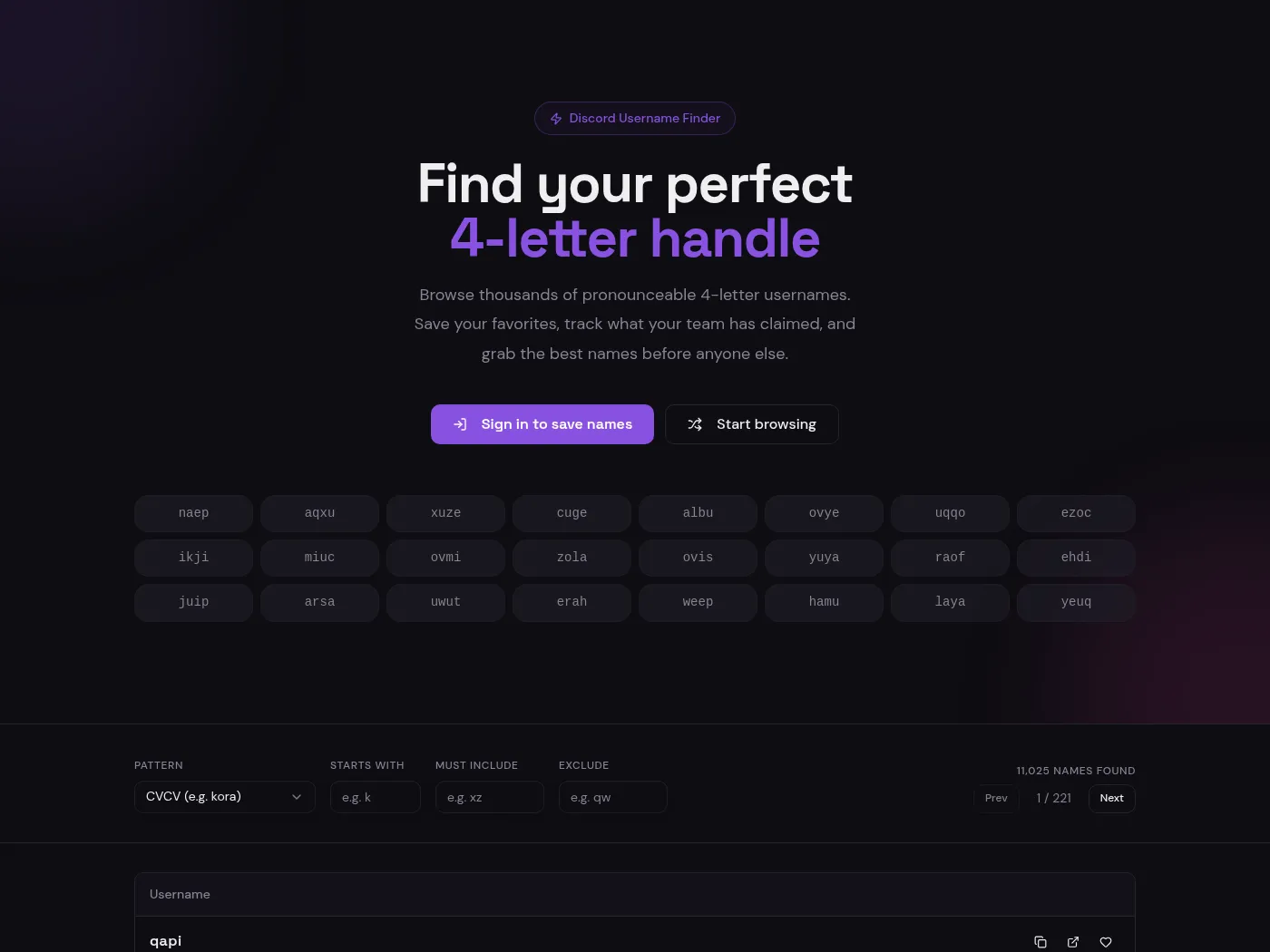 Discord Name Finder