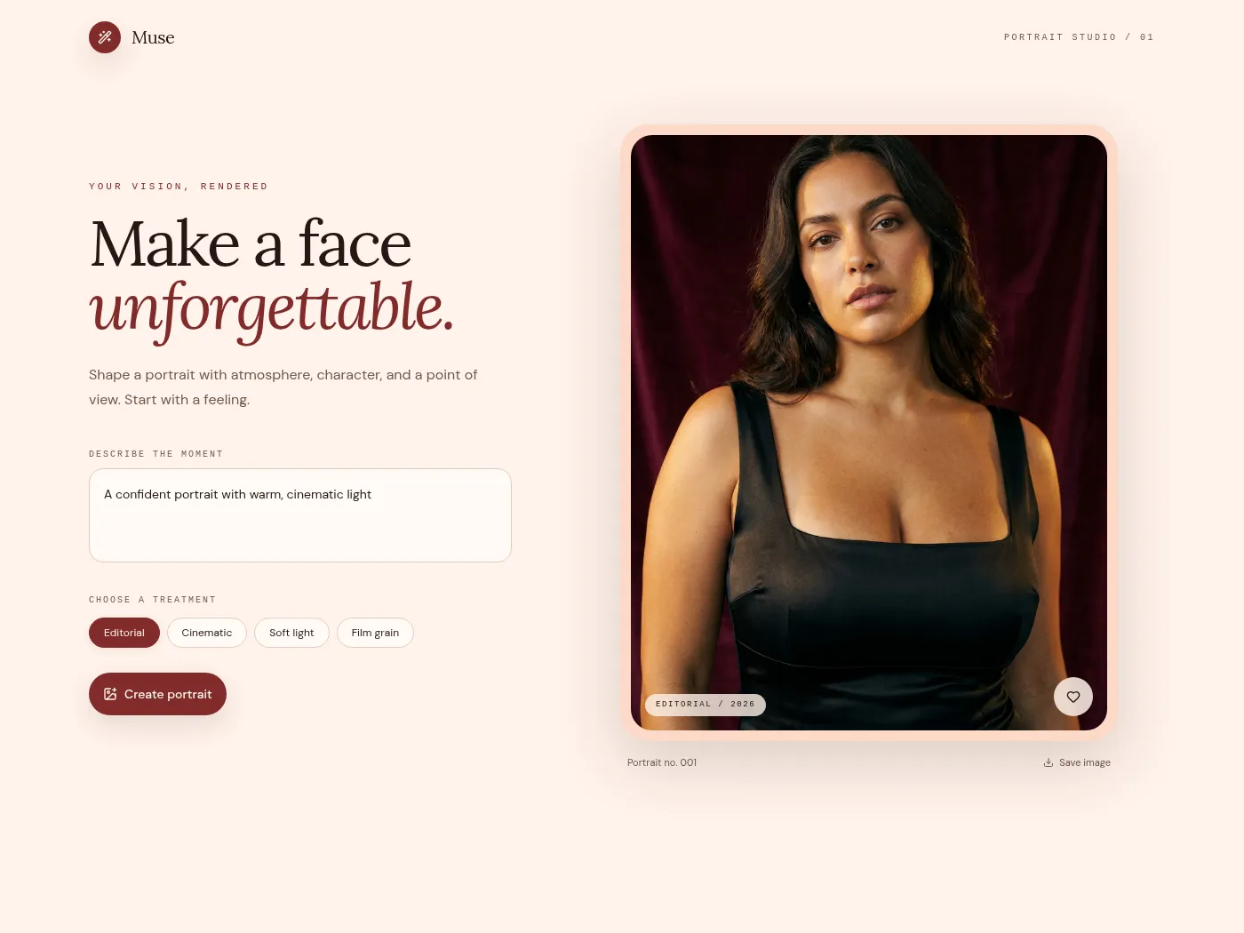 Stunning Portrait Generator