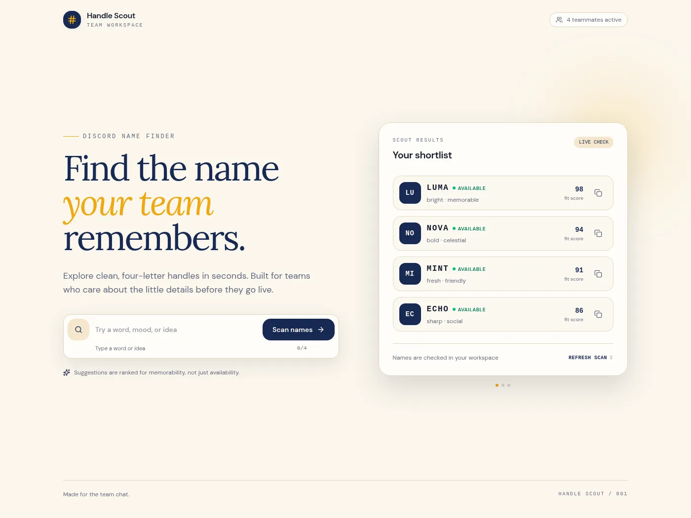 Discord Name Finder