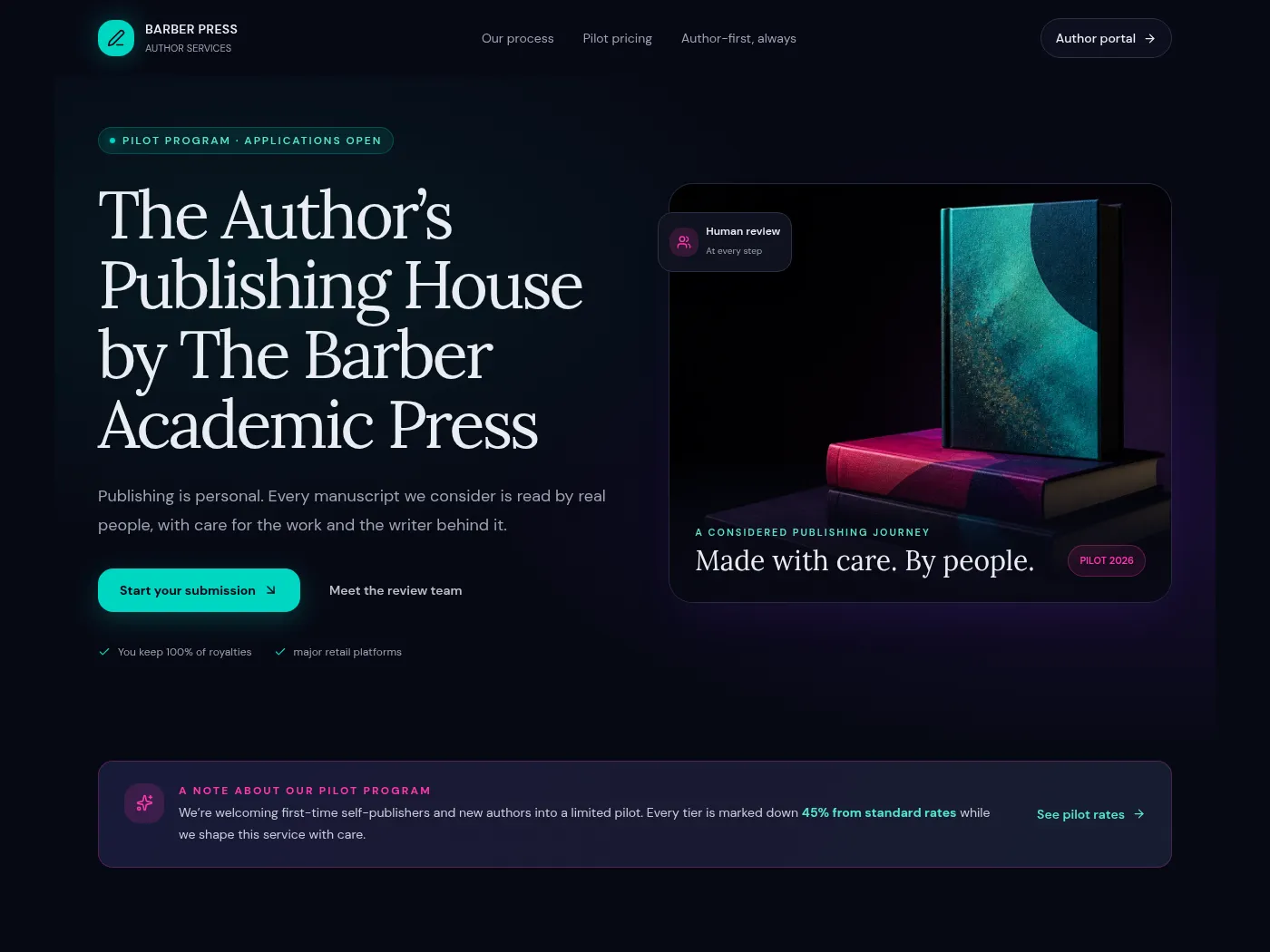 Barber Press Author Portal