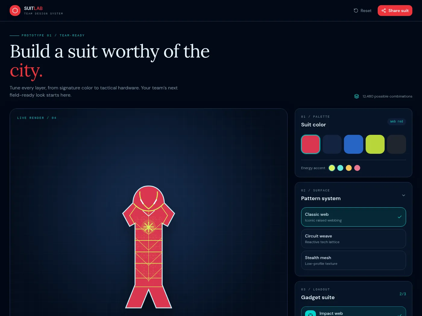 Spider-Suit Designer