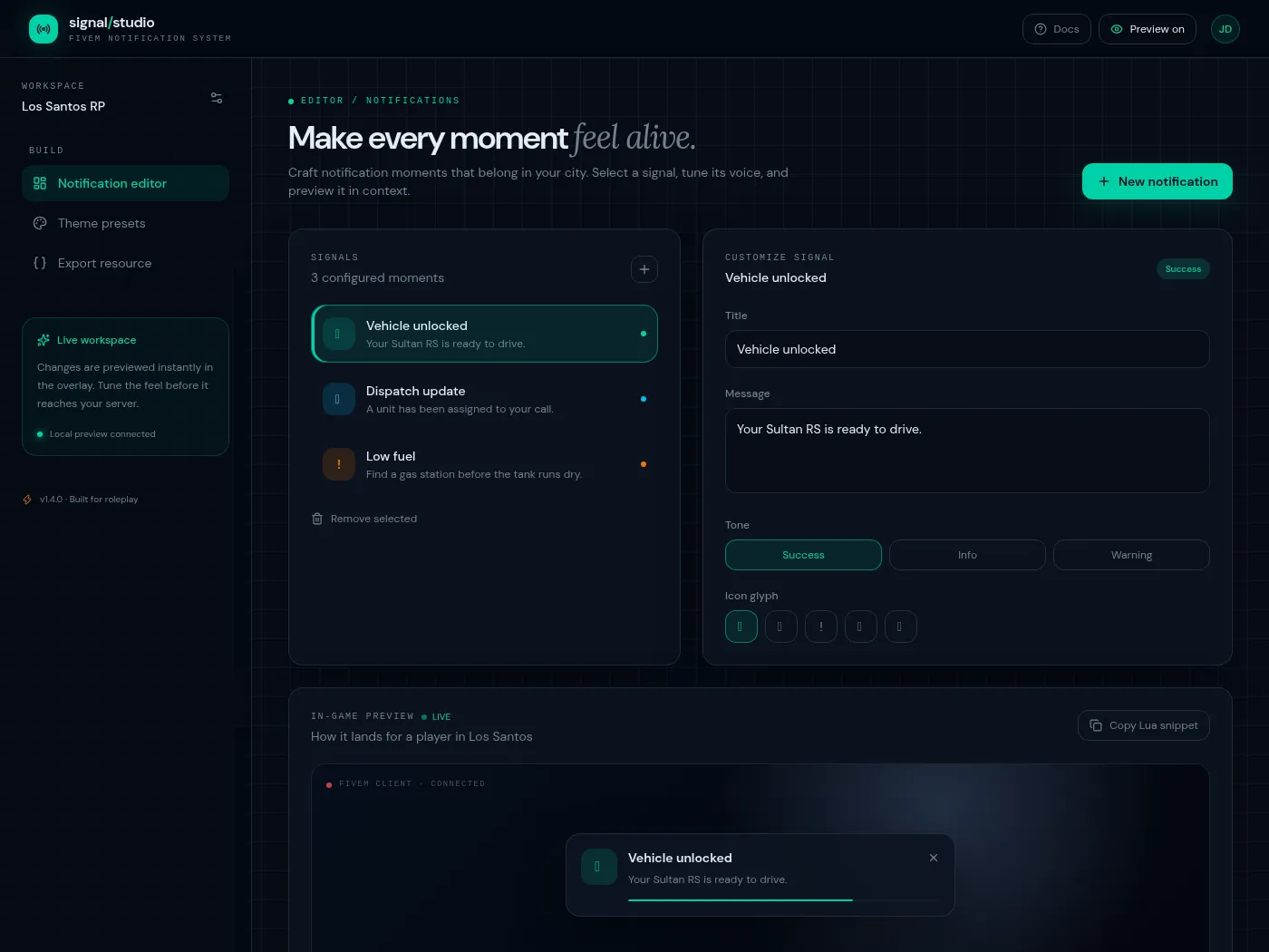 Figma Alert System