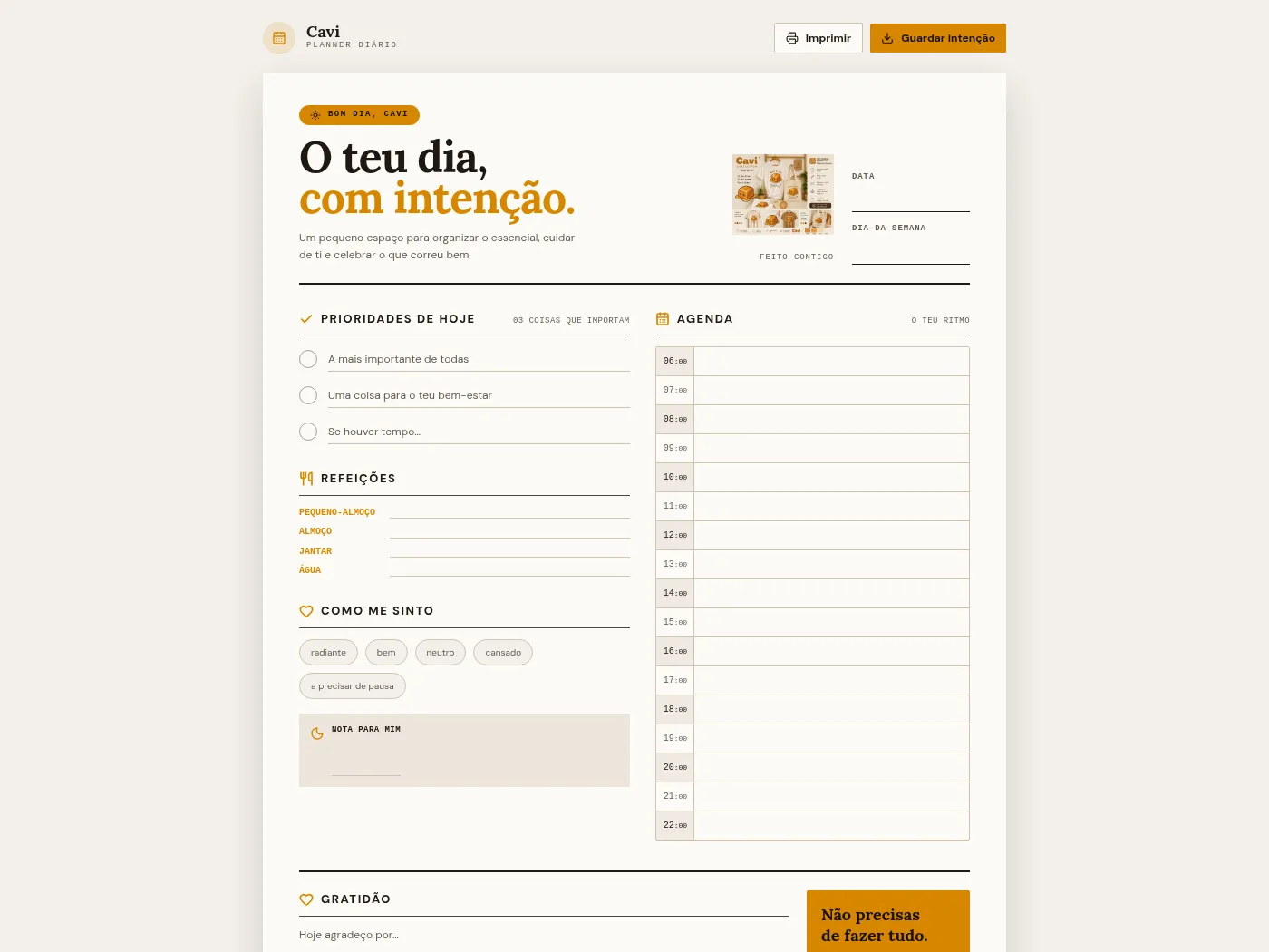 Cavi Daily Planner