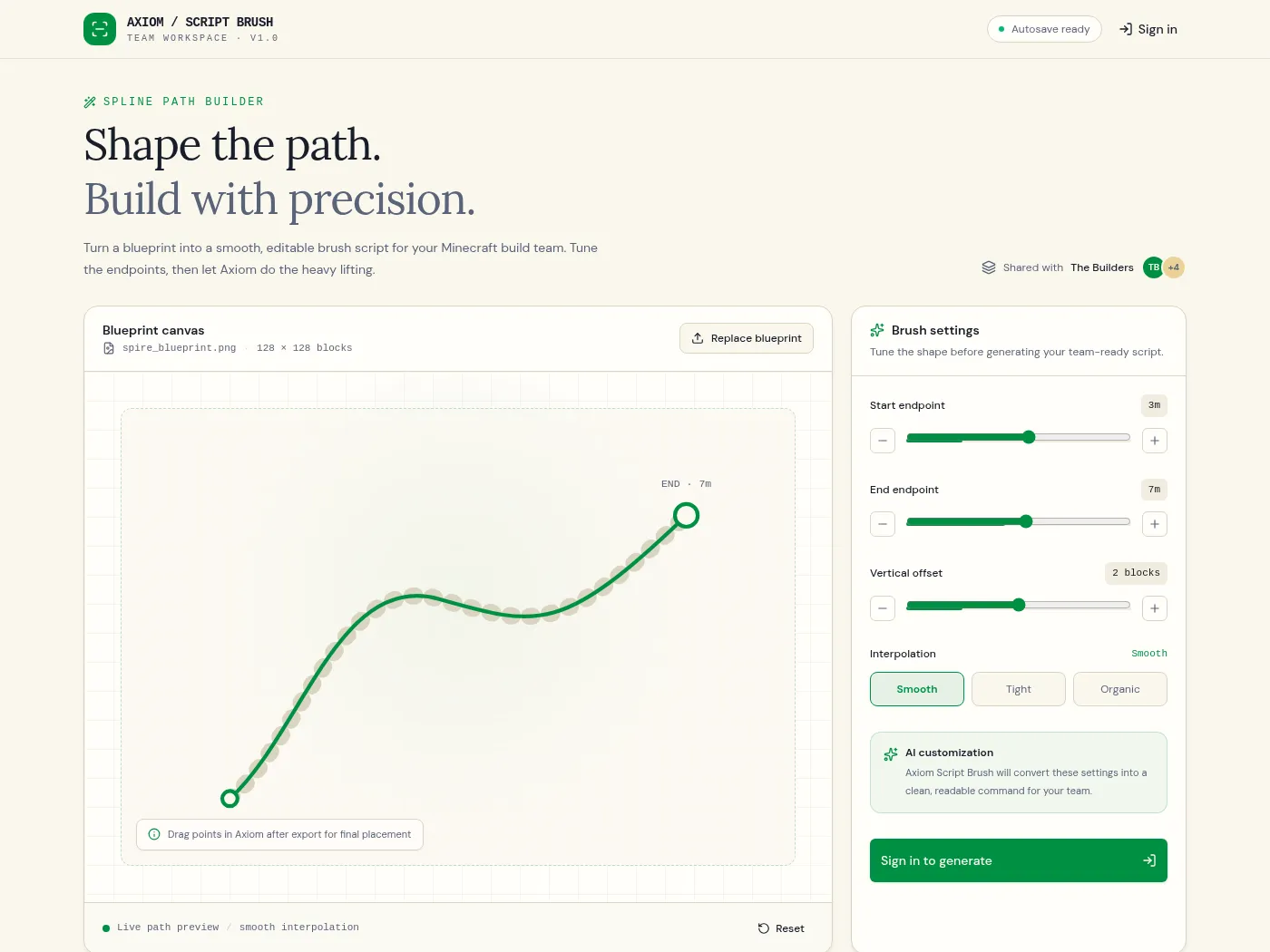 Axiom Script Brush