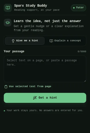 Sparx AI Answer Buddy