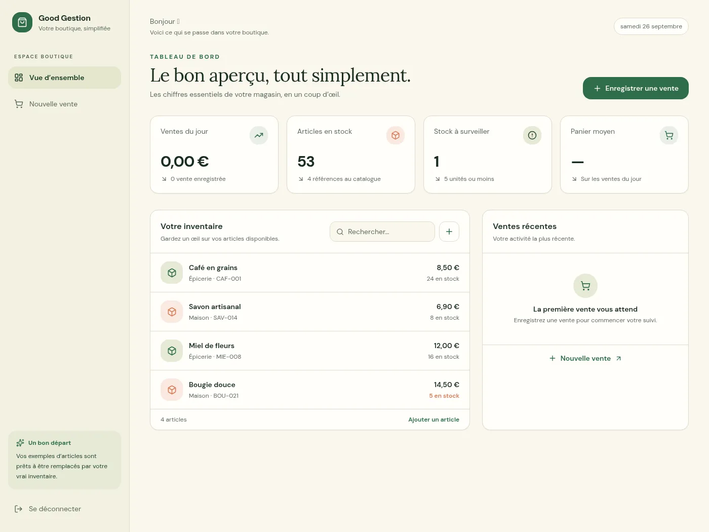 Good Gestion Store App