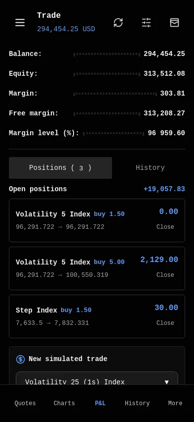 SimuTrader MT5 Mobile