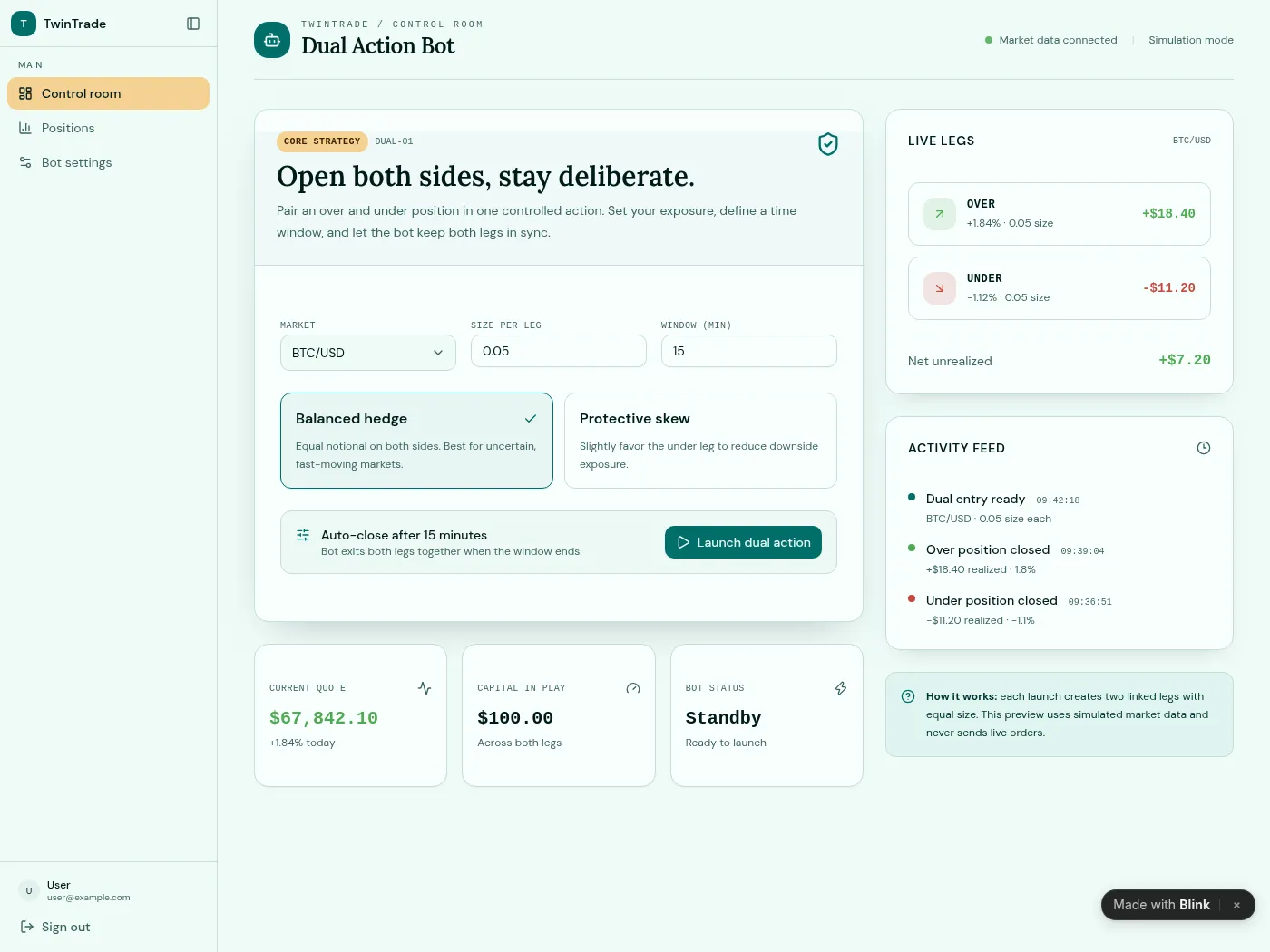 Dual Action Trading Bot