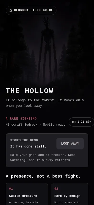 The Hollow: Minecraft Mobile Horror