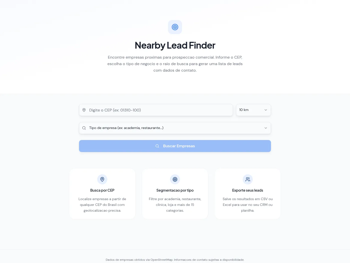Nearby Lead Finder