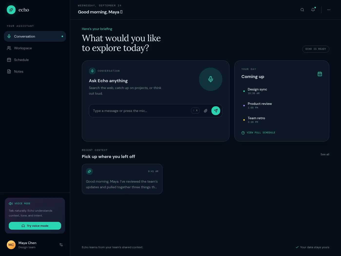 Team AI Voice Assistant