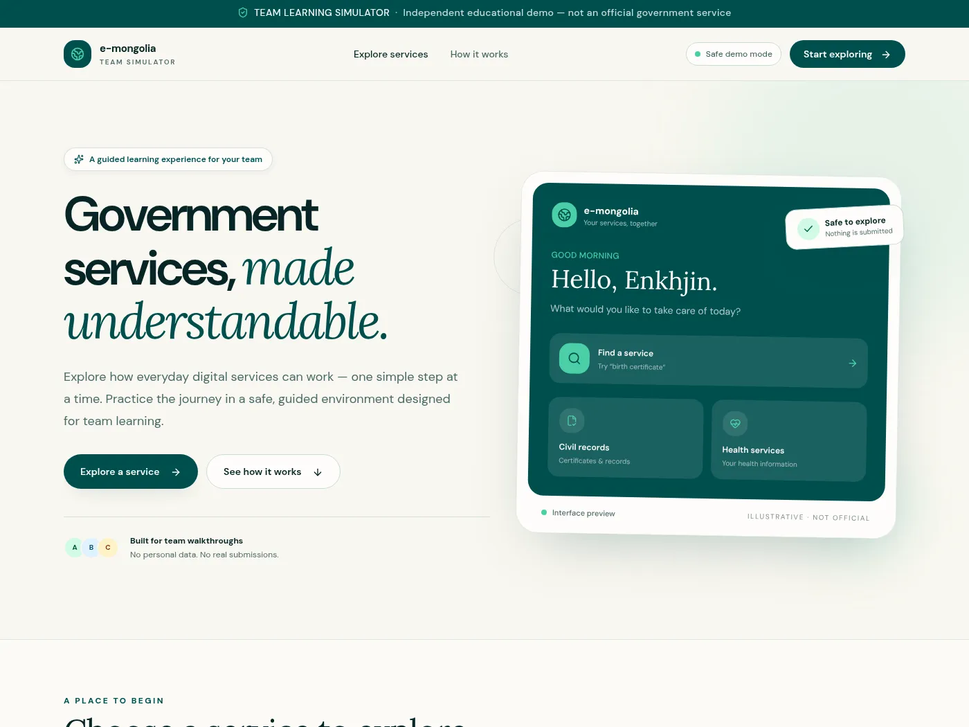E-Gov Platform Simulator