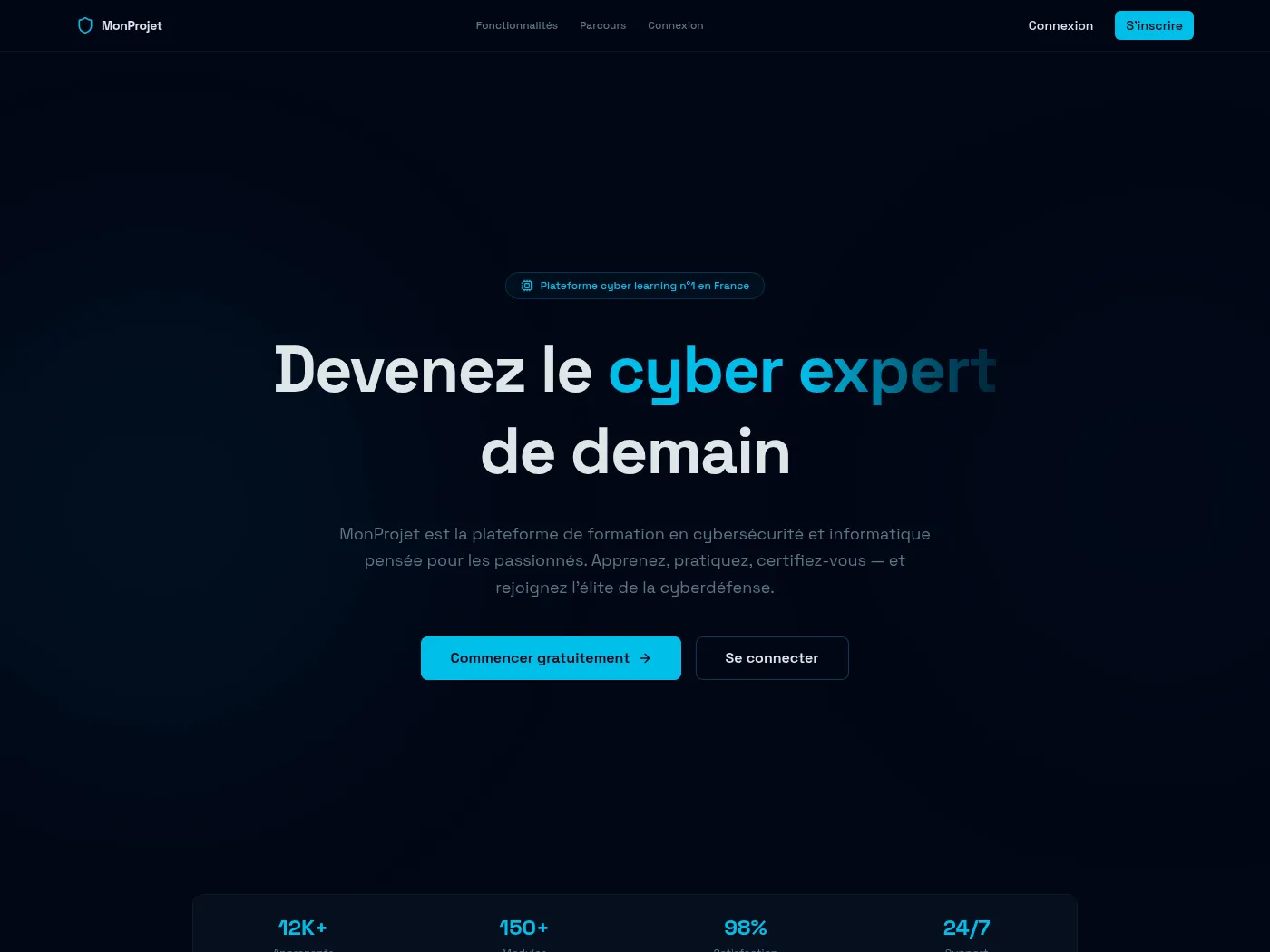 MonProjet Cyber Learn