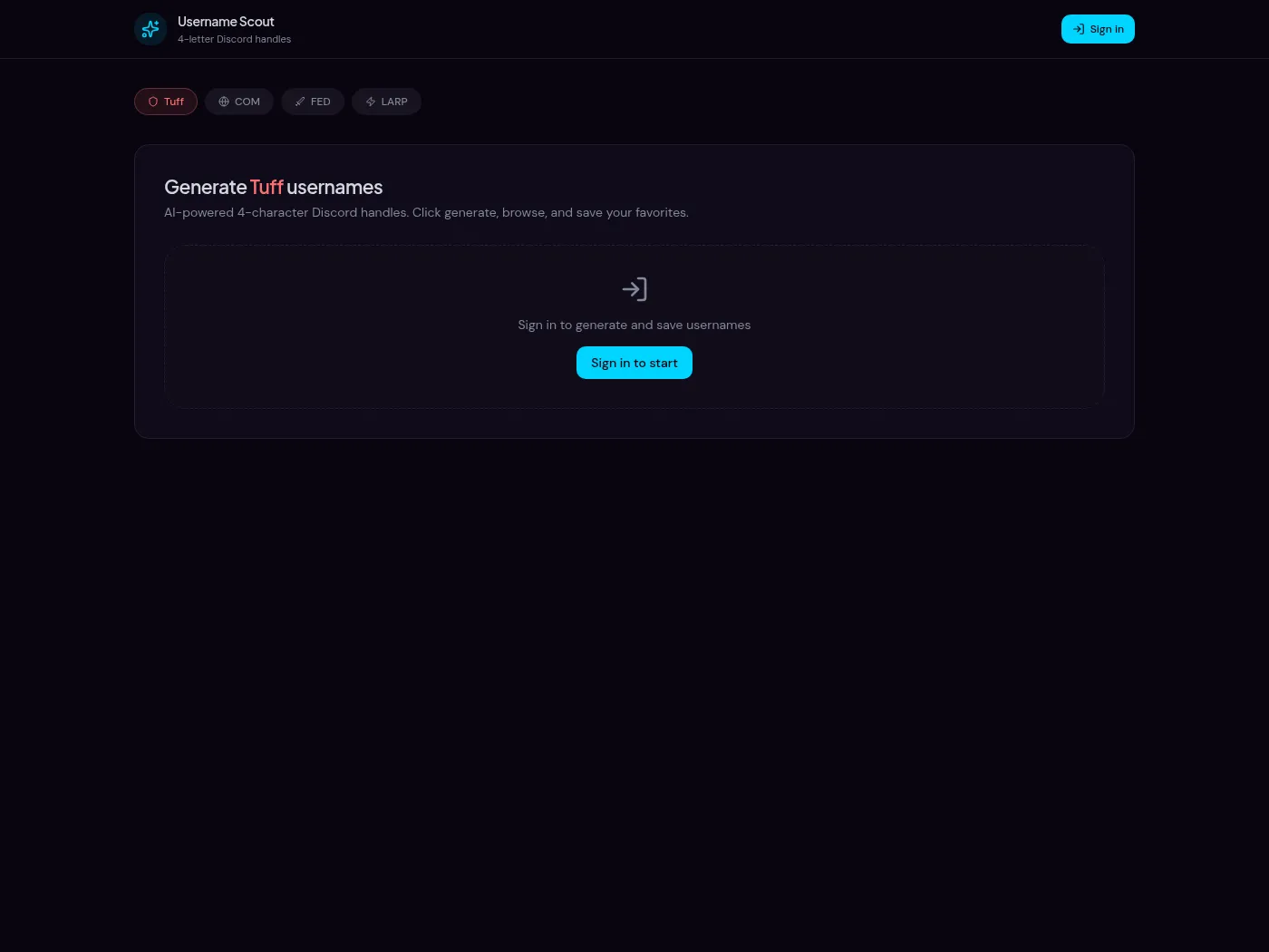 Discord Username Scout