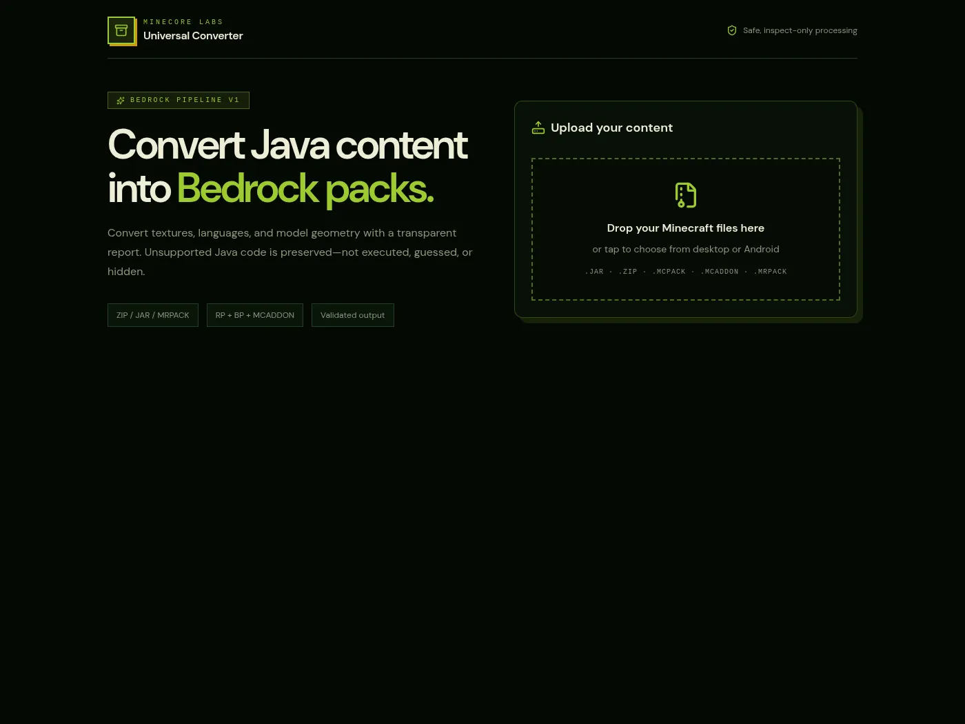 MineCore Universal Converter