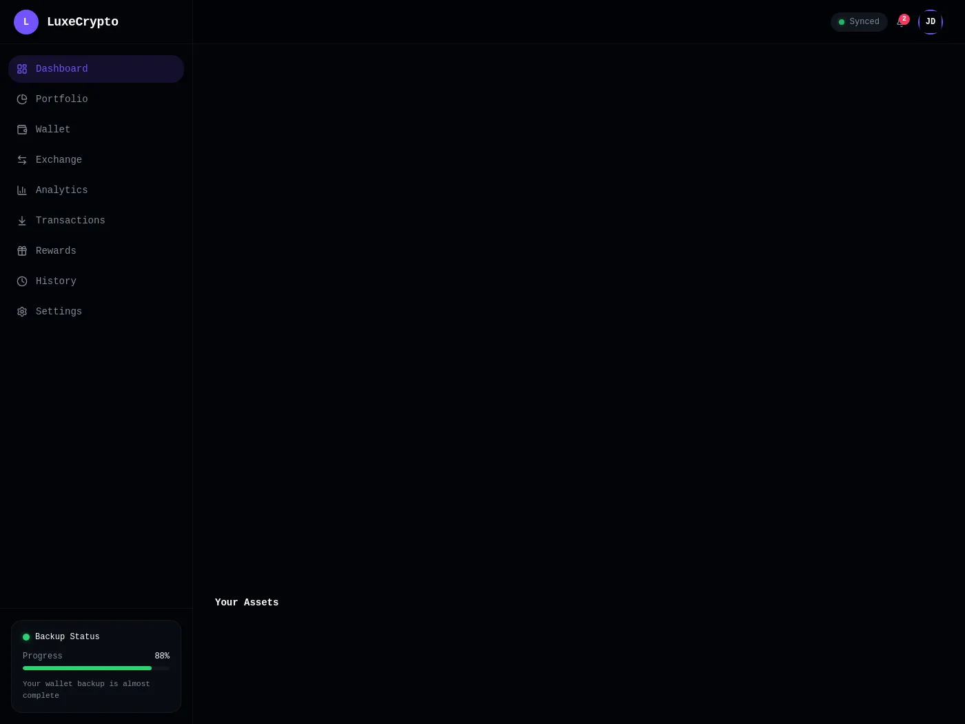 LuxeCrypto Dashboard